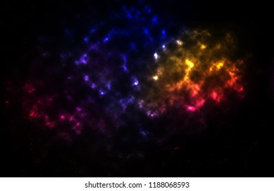 Colorful Lights Background Outer Space Nebulae Stock Illustration ...