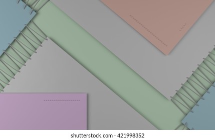 Colorful Material Design Style Pattern 3d Stock Illustration 421998352 ...