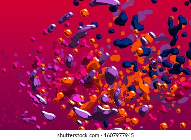 Colorful Objects Smooth Edges Multi Color Stock Illustration 1607977945 ...