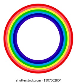 Rainbow Circle Colorful Vector Element Geometric Stock Vector (Royalty ...