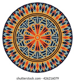 Nautical Circle Design On Striped Pattern: vetor stock (livre de ...