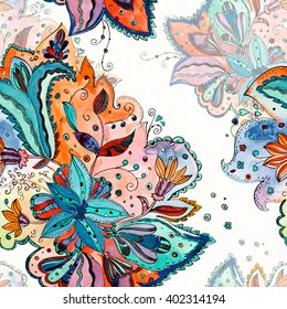 Colorful Seamless Texture Magic Pattern Watercolor Stock Illustration ...
