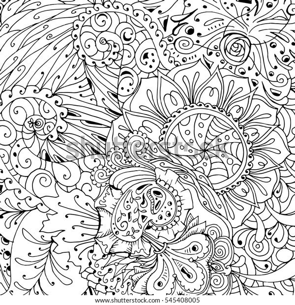 Coloring Book Page Design Pattern Mandala Stock Illustration 545408005 ...