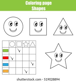 Coloring Page Practice Sheet Educational Children Stock Illustration ...