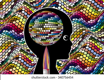 Colors Activate Brain Colors Boost Creativity Stock Illustration ...