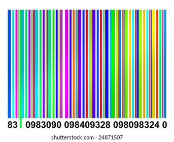 Colors Bar Code Numbers On White 스톡 일러스트 24871507 | Shutterstock