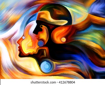 Colors Mind Series Composition Elements Human Stock Illustration 412678804
