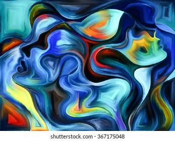 Colors Unity Series Abstract Composition Colorful Stock Illustration ...