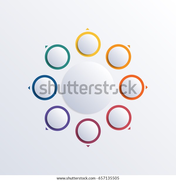 Colour Circles Round White Circle Infographic Stock Illustration ...