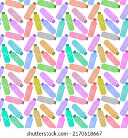 Coloured Seamless Plastic Bottle Pattern Packaging Stock Illustration ...