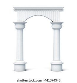 Columns Arch Front View Isolated On Stock Illustration 441394348 ...