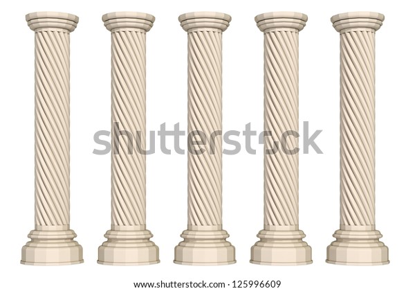 Columns On White Background Stock Illustration 125996609 | Shutterstock