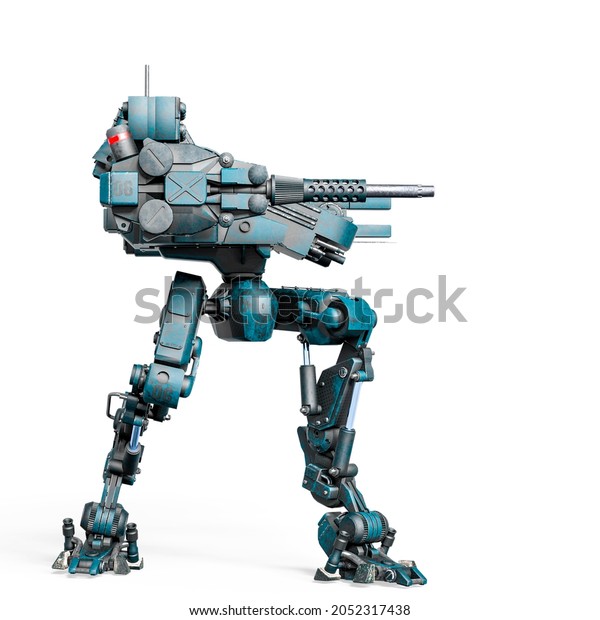 Combat Mech Attack Side View 3d Stock Illustration 2052317438 ...