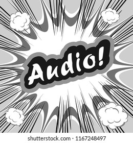 Comic Book Background Audio Concept Conceptual Stock Illustration ...