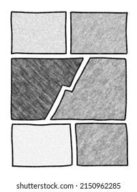 Comic Book Panel Made Many Handdrawn Stock Illustration 2150962285 ...