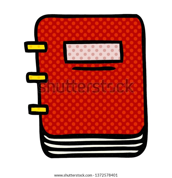 Comic Book Style Cartoon Note Book Stock Illustration 1372578401 ...