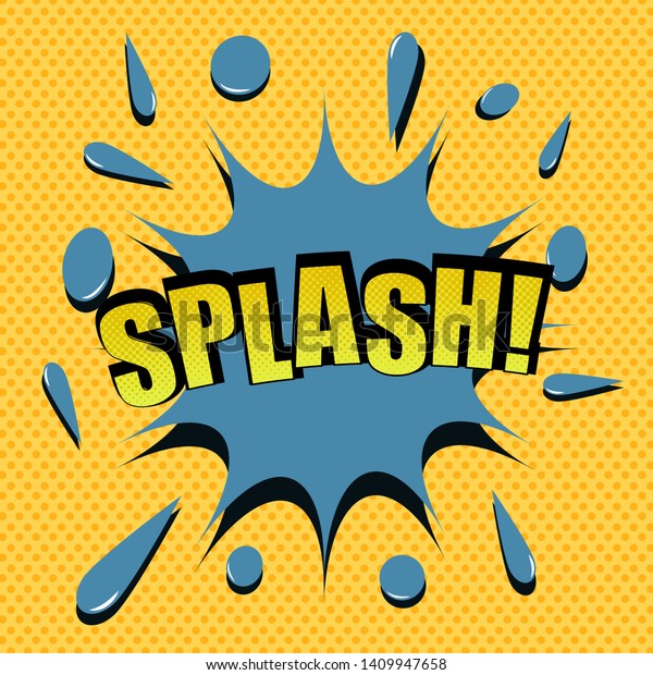 Comic Cartoon Splash Speech Blot Halftone Stock Illustration 1409947658 ...
