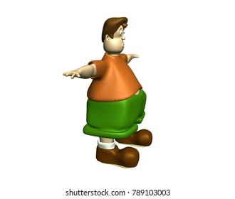 Comic Fat Man 3d Rendering Stock Illustration 789102997 | Shutterstock