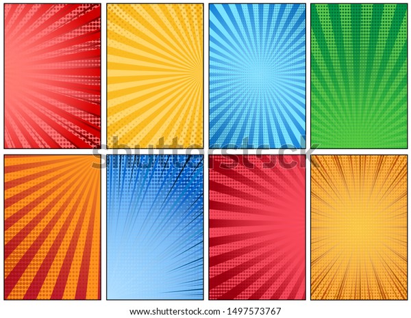 Comic Page Frame Funny Superhero Comics Stock Illustration 1497573767 ...