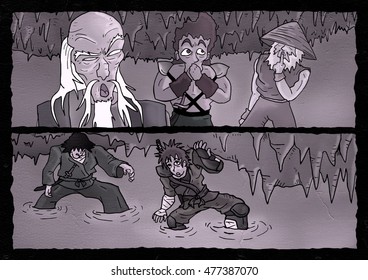 Comic Scene Draw Stock Illustration 477387070 | Shutterstock