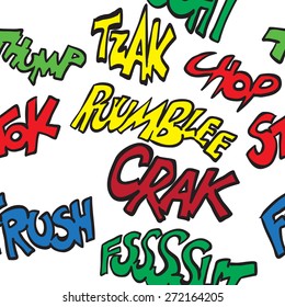Comic Sounds Seamless Pattern Stock Illustration 272164205 | Shutterstock
