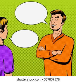 Comic Strip Debate Two Persons Disappointing Stock Illustration ...