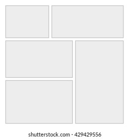 Comics Blank Layout Template Background Illustration Stock Illustration 429429556 | Shutterstock