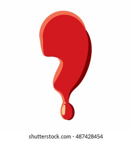 Comma Punctuation Mark Isolated On White 스톡 일러스트 487428454 | Shutterstock