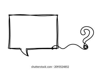 Comment Question Mark Line Drawing On Stock Illustration 2093524852 ...