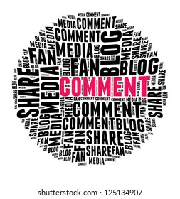 Comment Word Cloud Stock Illustration 125134907 | Shutterstock