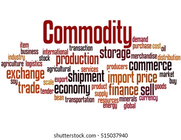 Commodity Word Cloud Concept On White Stock Illustration 515037940 ...