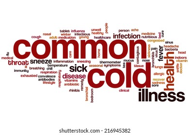 Common Cold Concept Word Cloud Background Stock Illustration 216945382 ...