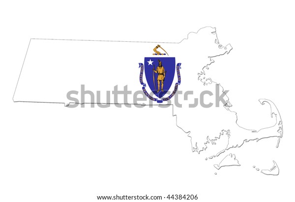 Commonwealth Massachusetts Stock Illustration 44384206
