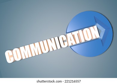Communication 3d Text Render Illustration Concept Stock Illustration ...