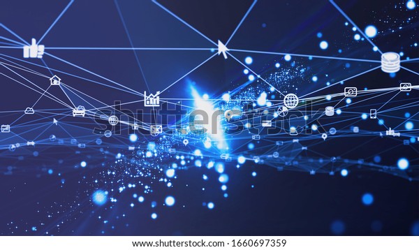 Communication Network Concept Ai Artificial Intelligence Stock ...