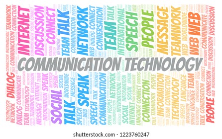 Communication Technology Word Cloud Stock Illustration 1223760247 ...