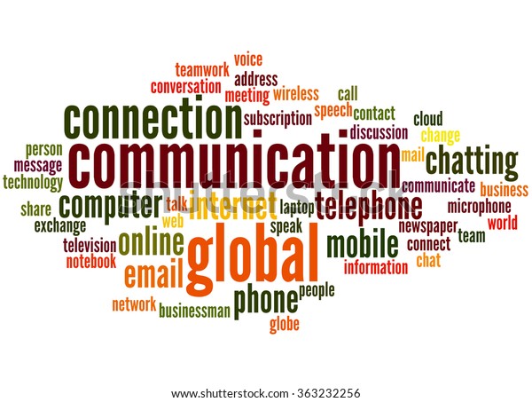 Communication Word Cloud Concept On White Stock Illustration 363232256