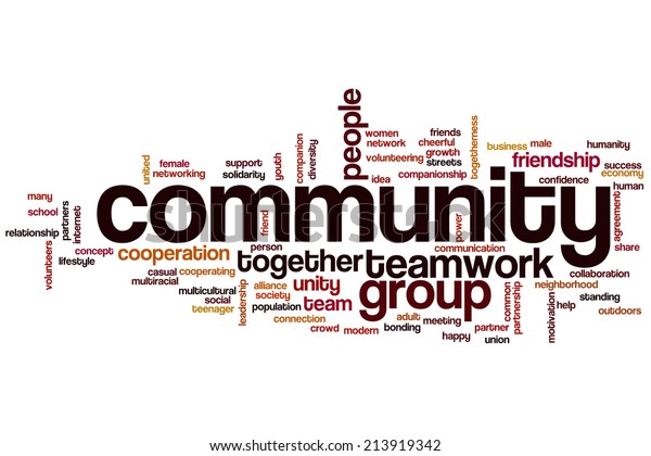 Community Concept Word Cloud Background Stock Illustration 213919342