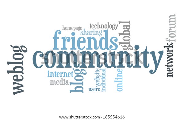 Community Word Cloud Stock Illustration 185554616