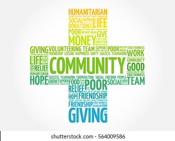 Community Word Cloud Collage Cross Concept Stock Illustration 564009586 ...