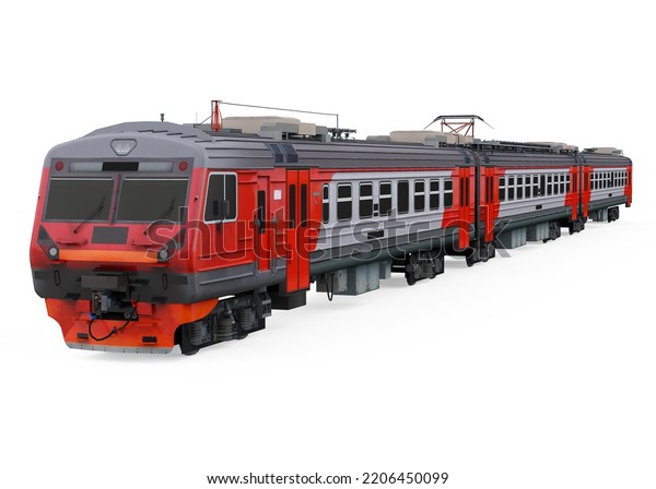 Commuter Train Isolated 3d Rendering Stock Illustration 2206450099 ...