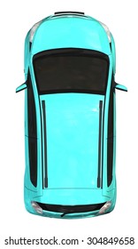 Compact Car Top View Isolated On Stock Illustration 304849652