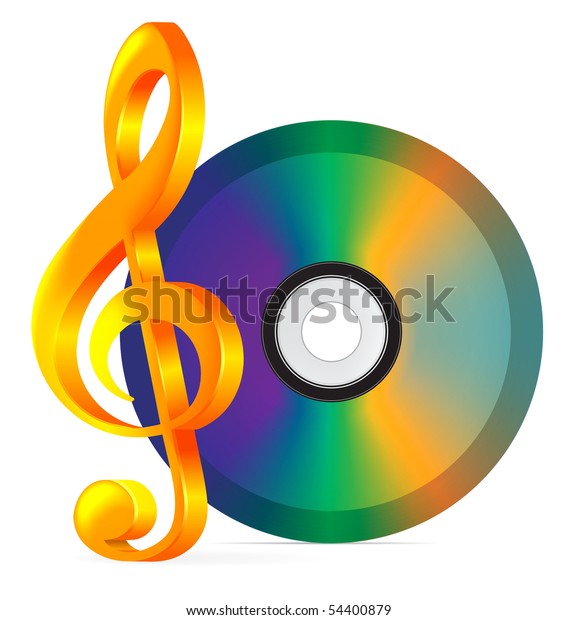Compact Disc Music Notes Stock Illustration 54400879 | Shutterstock