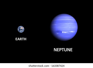 Comparison Between Gas Planets Uranus Neptune Stock Illustration 163387412