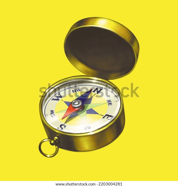 Compass 3d Illustration 3d Rendering Stock Illustration 2203004281 ...