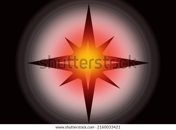 Compass Background Gradient Black White Gray Stock Illustration ...