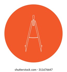 Compass Engineering Black Outline Flat Symbol 스톡 일러스트 340010546 ...