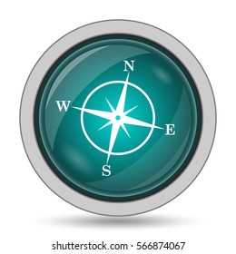 Compass Icon Website Button On White Stock Illustration 566874067 ...