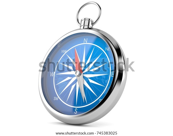 Compass Isolated On White Background 3d Stock Illustration 745383025 ...