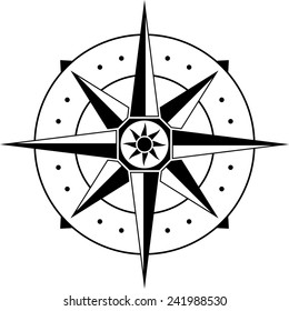 Stencil Compass Vector Illustration: เวกเตอร์สต็อก (ปลอดค่าลิขสิทธิ์ ...